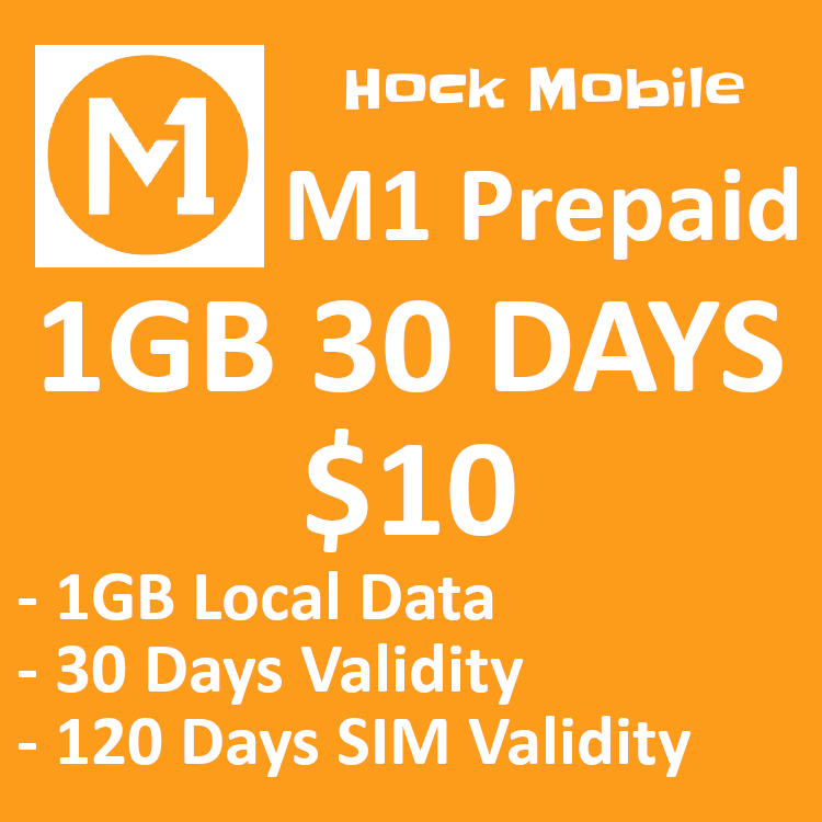 M1 Prepaid Data: 1GB for 30 Days - Top Up or Renew - Best Prices in Singapore